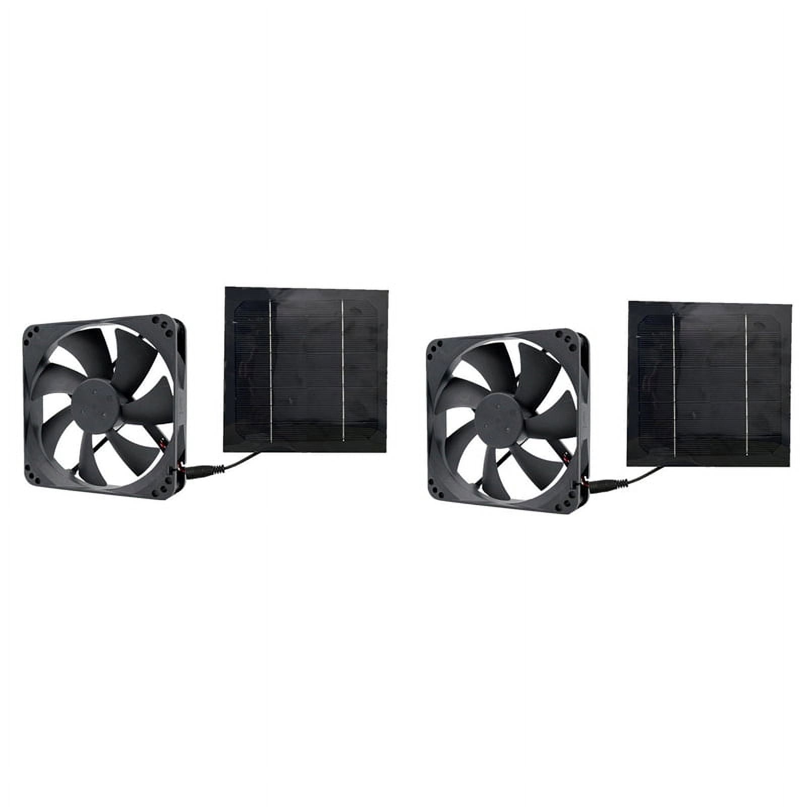 2 miniventiladores extractores de aire con panel solar de 20 W y 12 V ...