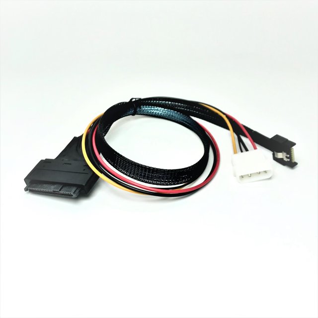 Mini Cool Edge MCIO 38 Pin to SFF-8639 Connector with 4 Pin Power Cable ...