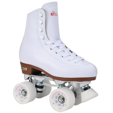 Chicago Ladies Bullet Speed Skates White Classic Quad Roller Skate ...