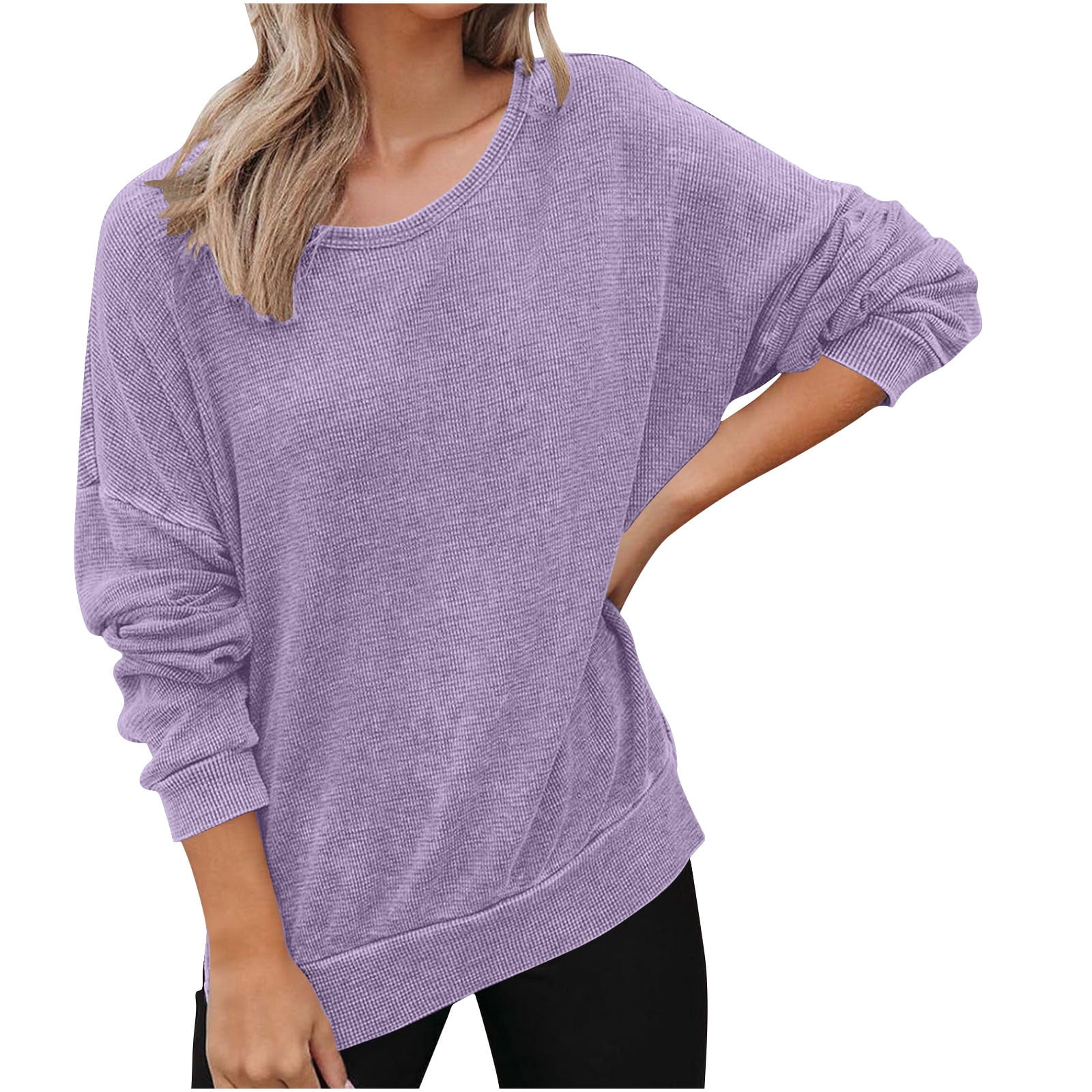 Click here for Jggspwm Womens Oversized Waffle Knit Crewneck Swea... prices