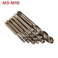 1/6pc Cobalt Screw Thread Tap Drill Bit M35 HSS-CO Spiral Flutes Metric ...