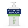 Native Volumizing Shampoo & Conditioner Set, Cucumber & Mint, Sulfate ...