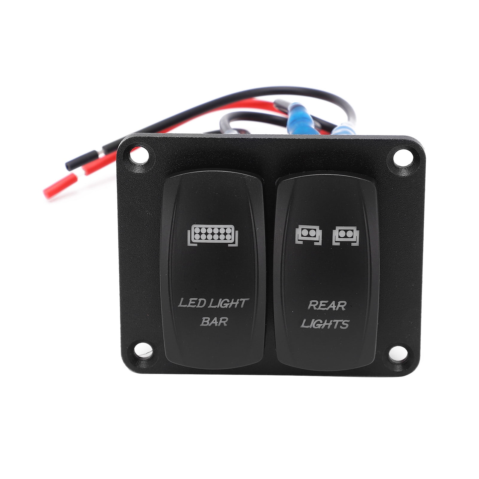 Panel de interruptor Basculante Amonsee 12V 24V LED Retroiluminado Azul ...