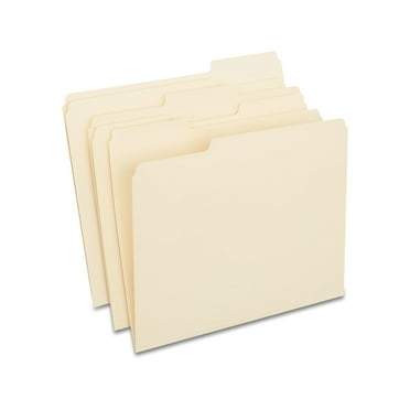 SchoolSmart Half-Cut File Folders, Manila, 100-Pack - Walmart.com