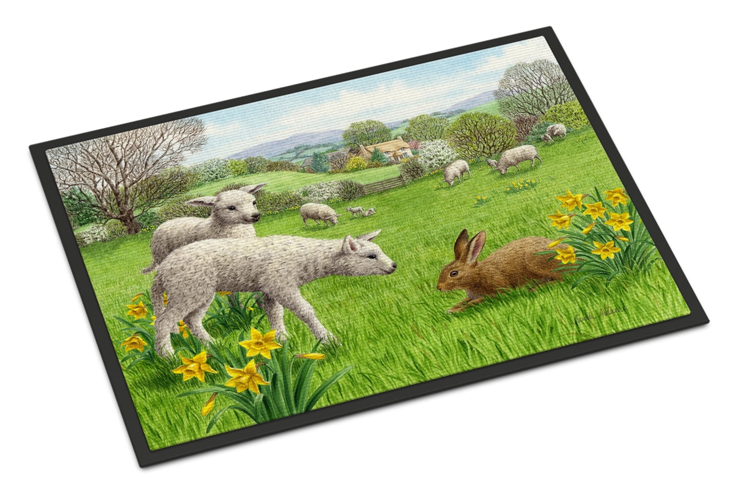 Lambs, Sheep and Rabbit Hare Door Mat - Walmart.com