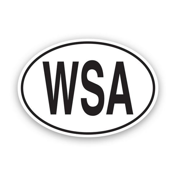 WSA Western Sahara Country Code Oval Sticker Decal - Self Adhesive ...