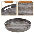 MAONAME 13" Round Decorative Tray, Plastic Tray with Handles, Coffee ...