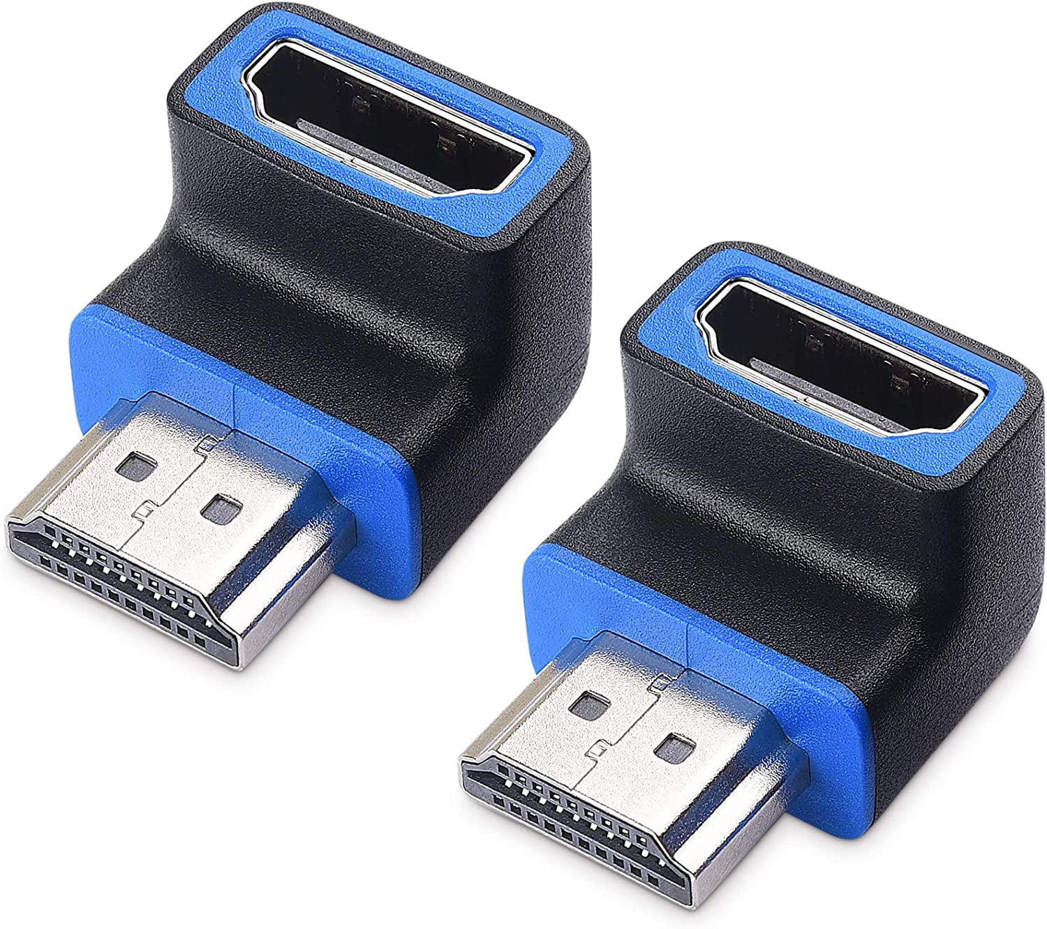 Cable Matters 2-Pack 90 Degree Angle Male to Female 8K HDMI Adapters ...