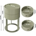 Round Side Table with Hidden Storage Drawers, Modern Nightstand with ...