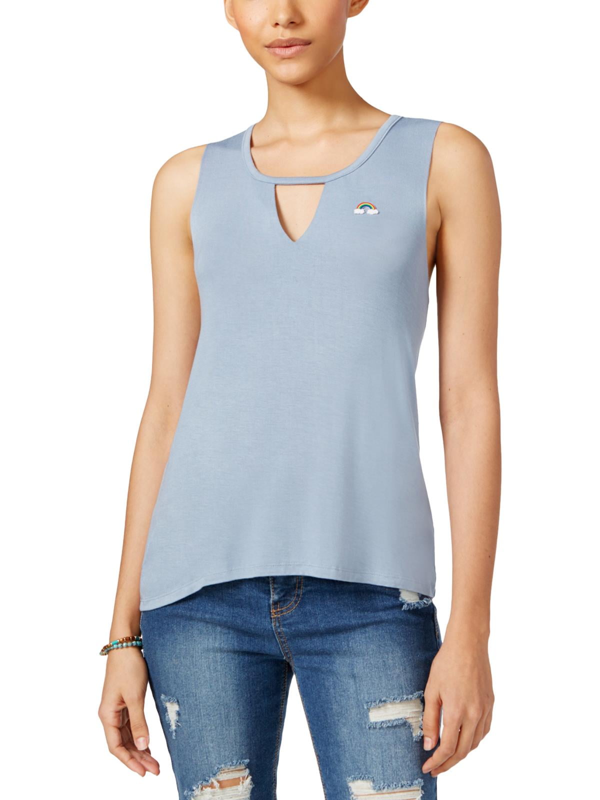 Rebellious One Womens Juniors Jersey Embellished Tank Top - Walmart.com