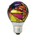 GE Lighting 25W Stained Glass Bulb, Decorative Multicolor, Medium Base ...