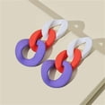 Charm Elegant Hollow Color Chain Acrylic Geometric Temperament Dangle ...