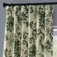 Indonesian Green Printed Cotton Twill Curtain (1 Panel), Indonesian ...