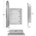 36"x24" Arched Recessed Medicine Cabinet with Mirror, Beveled Edge ...
