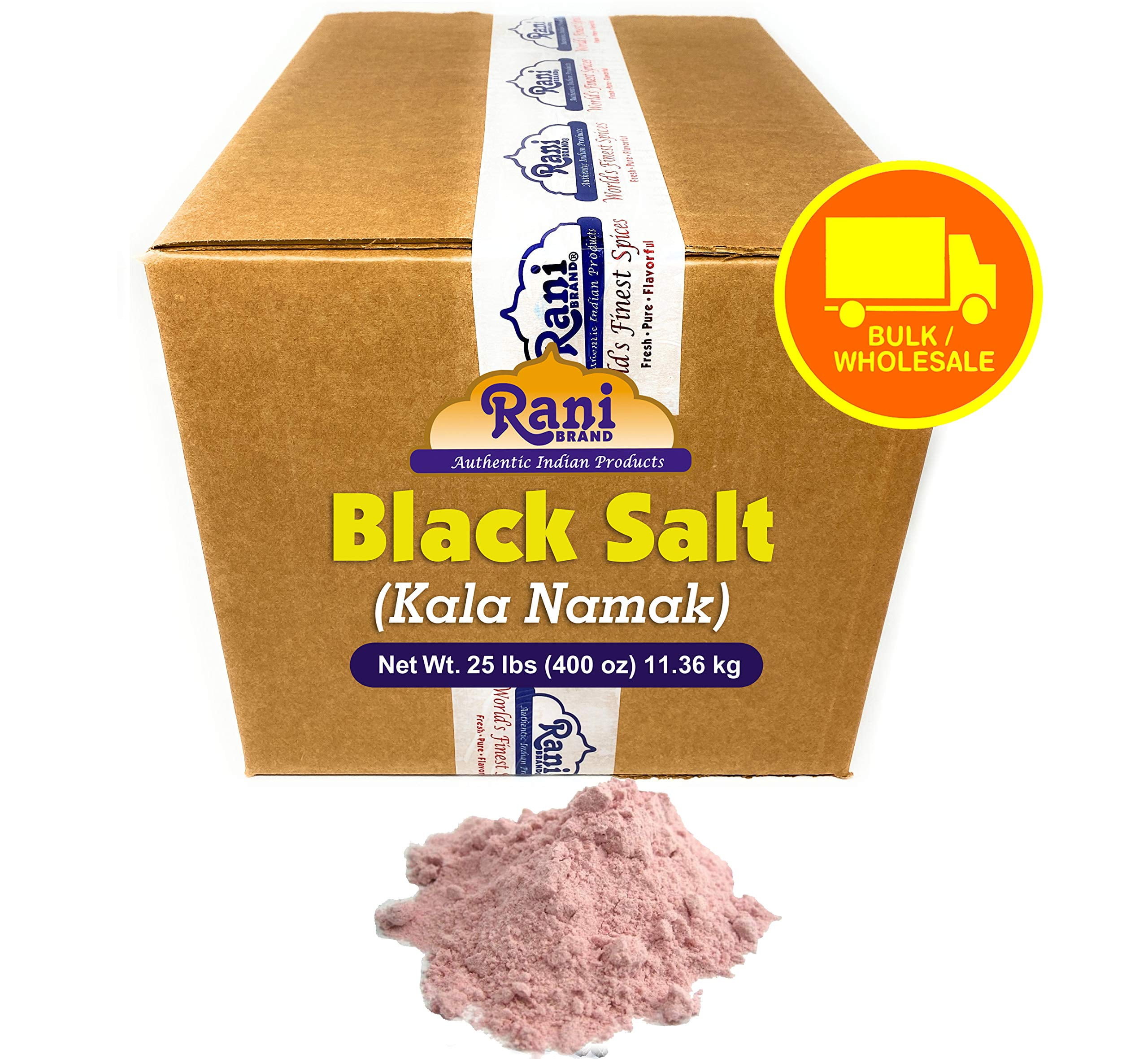 Buy Rani Black Salt Powder (Kala Namak) Mineral 400oz (25lbs) 11.36kg ...