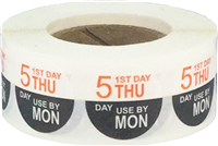 Thursday Dissolvable 5 Day Food Rotation Preparation Shelf Life Circle ...
