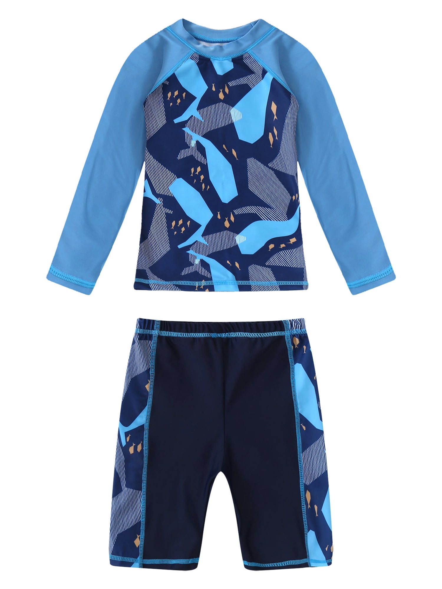CHICTRY Kids Boys Rash Guard 2Pcs Swimsuit Long Sleeve UV Sun ...