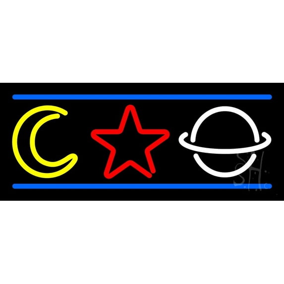 Psychic Logos LED Neon Sign 6" Tall x 15" Wide - inches Black Square ...