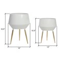 Aspire Home Accents Huxley Mid Century Modern Planters - White (Set of ...