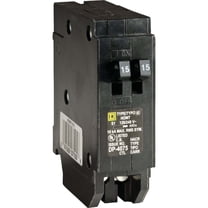 Eaton, Circuit Breaker, BD1515, 15A/15A Double-Pole Standard Trip ...