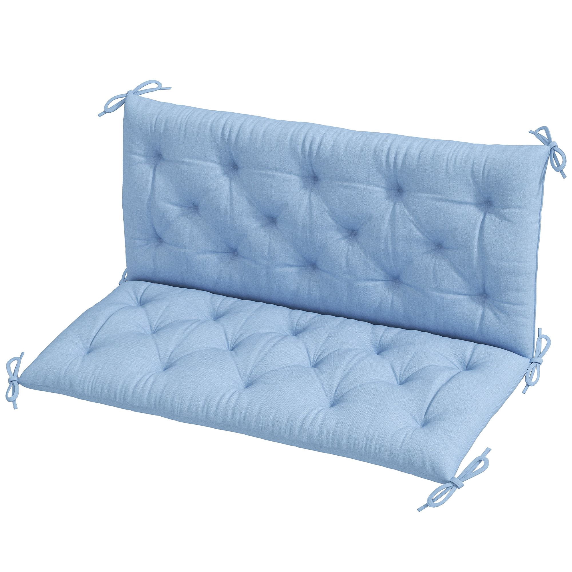 Click here for Unbranded Light Blue 2-Seater Garden Bench Cushion... prices