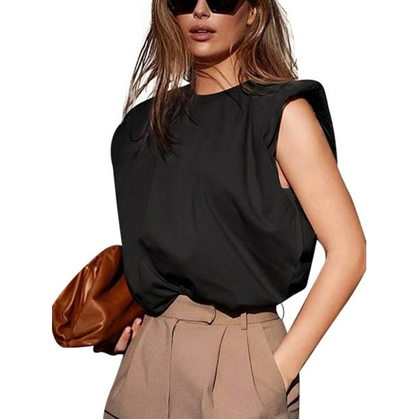 Padded Shoulder Top