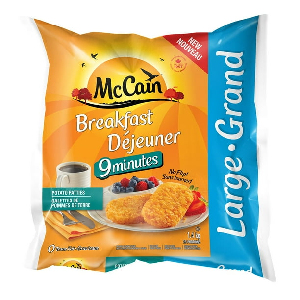 McCain 9 Minute Potato Patties, 1.4 kg - Walmart.ca