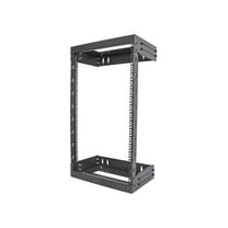 StarTech.com 4-Post 12U Wall Mount Network Cabinet with 1U Shelf, 19" Hinged Wall-Mounted Server ...