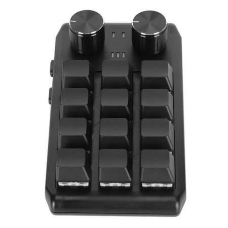Mini 12 Key Keypad, Programmable Gaming Keyboard, 2 Knobs Macro Keypad Red Switch Mini Custom ...