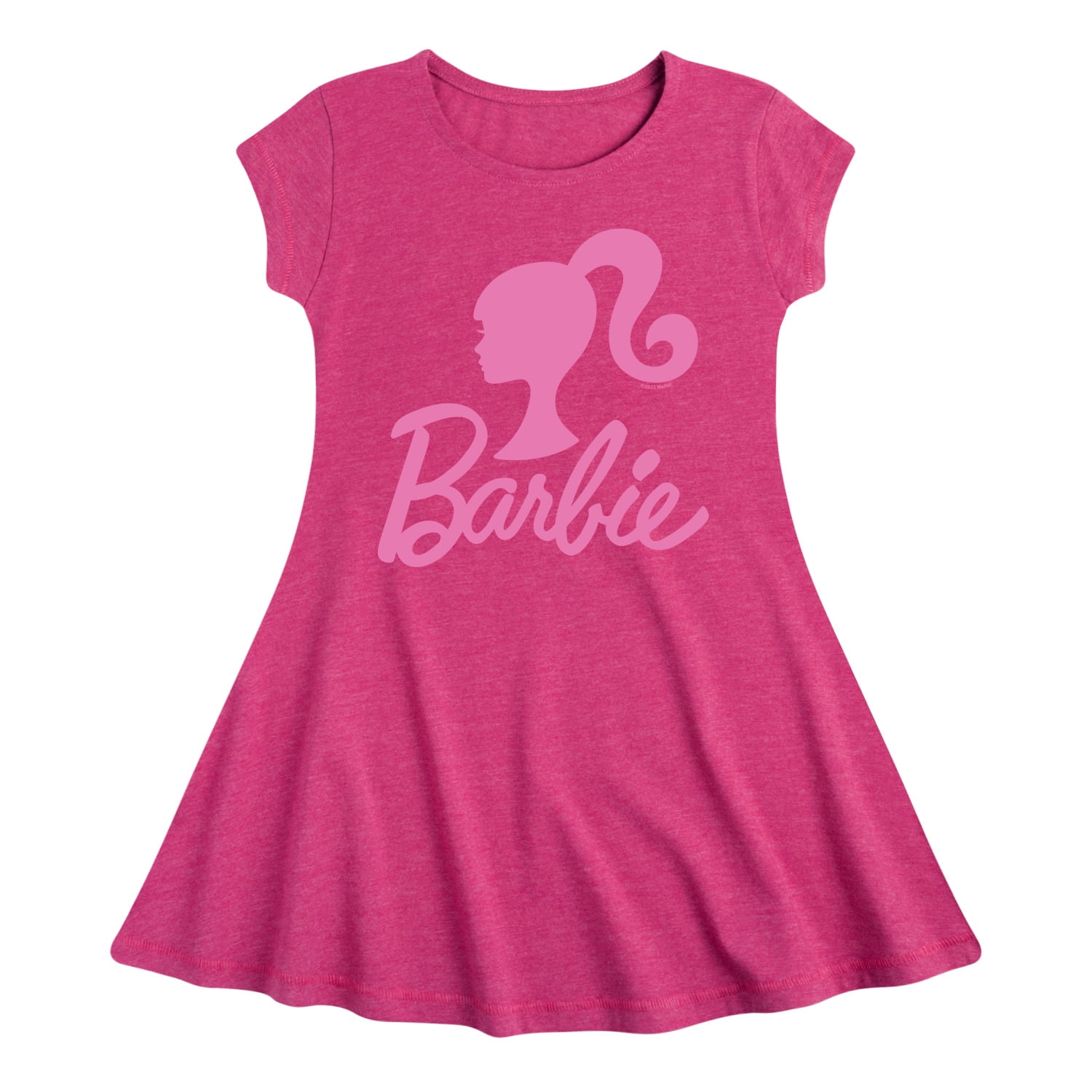 Barbie - Classic Logo Pink - Toddler And Youth Girls Fit And Flare ...