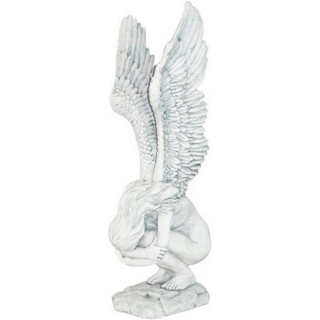 Hi-Line Gift 89958-48 Crouching Angel with Wings Up Figurine - Walmart.com