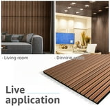 Art3d 3D Fluted Acoustic Wood Wall Panels, Walnut, 23.6"x47.2", 4 ...