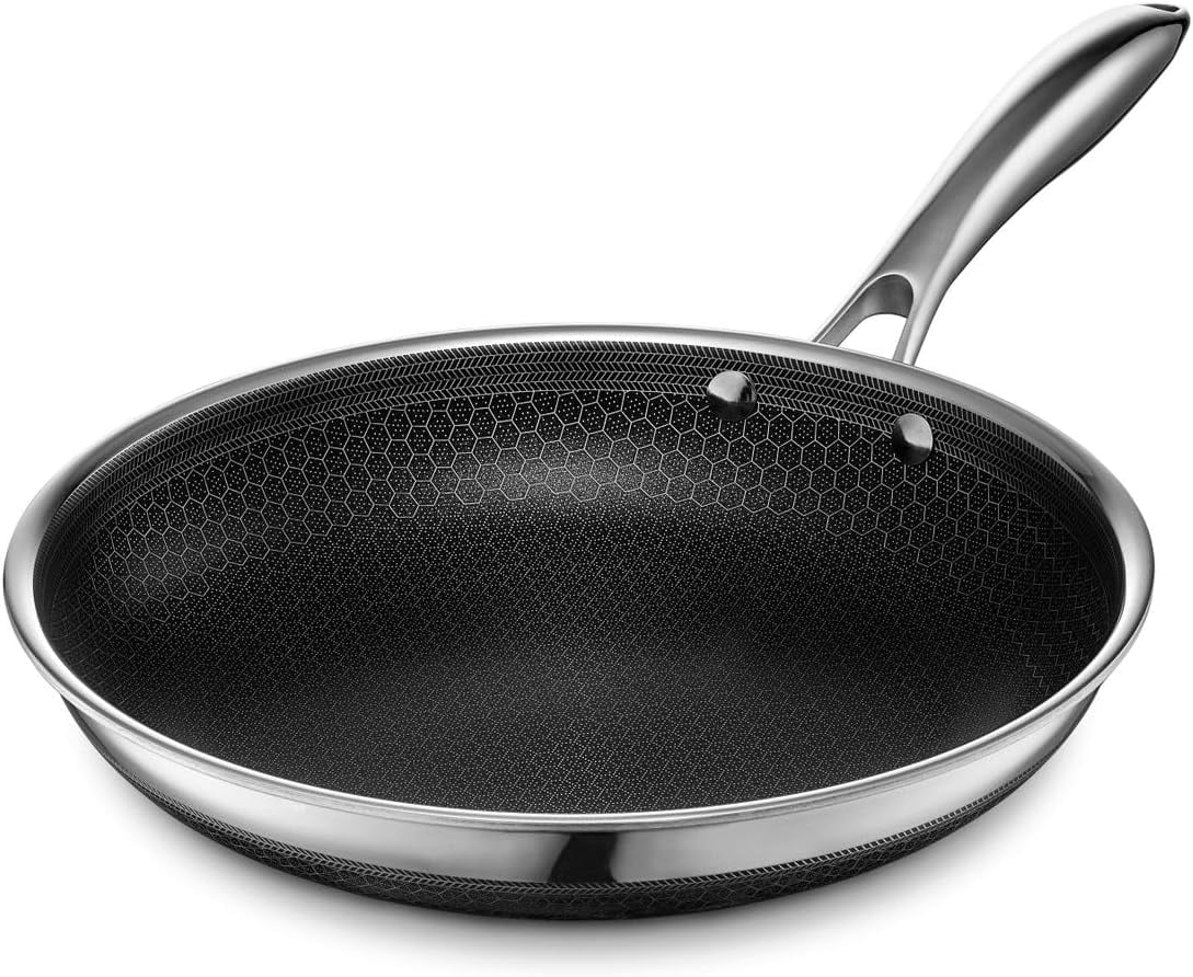 HexClad 10 Inch Hybrid Stainless Steel Frying Pan, Nonstick - Walmart.com