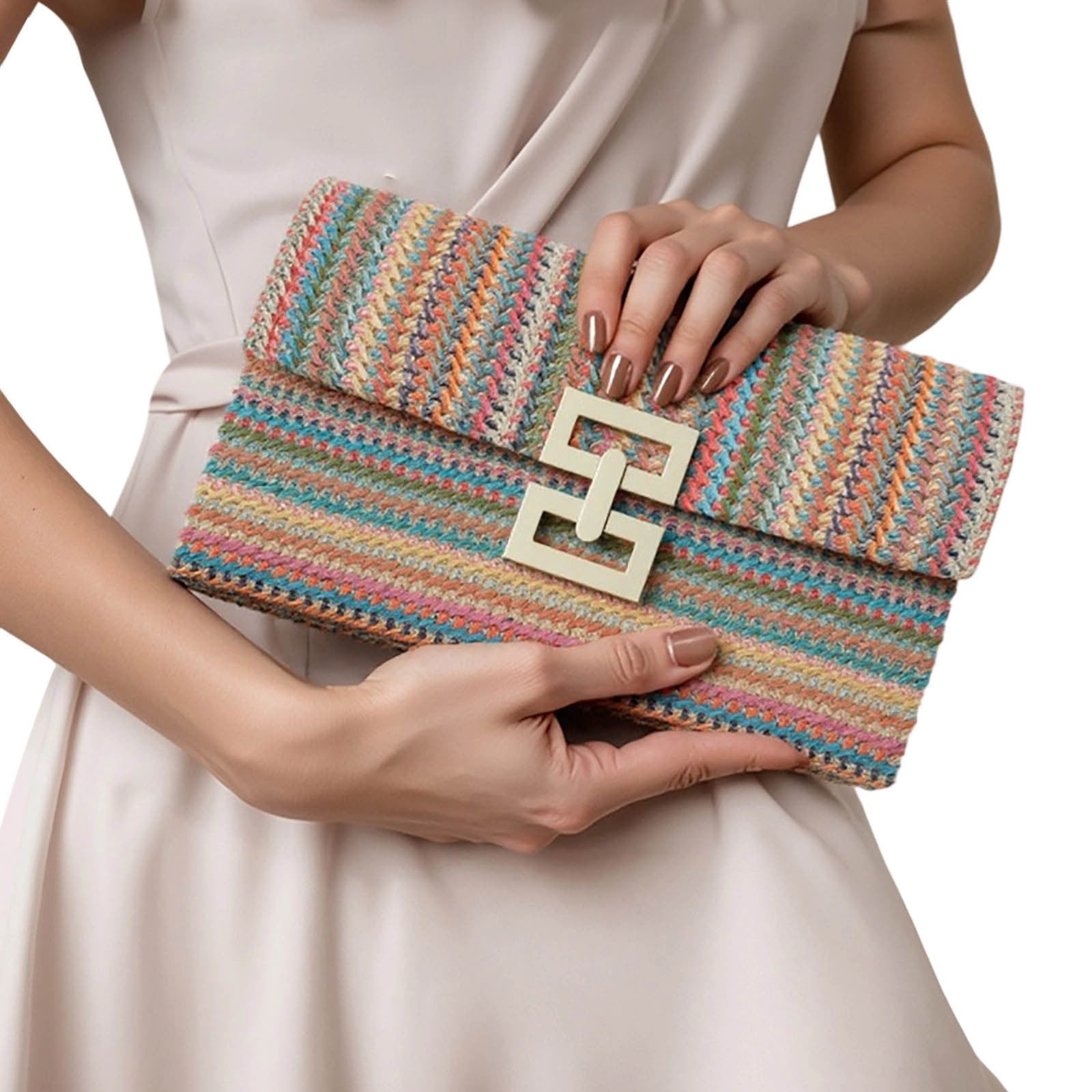 Click here for Hhsfeifuuu Straw Woven Clutch Purse For Women Eleg... prices