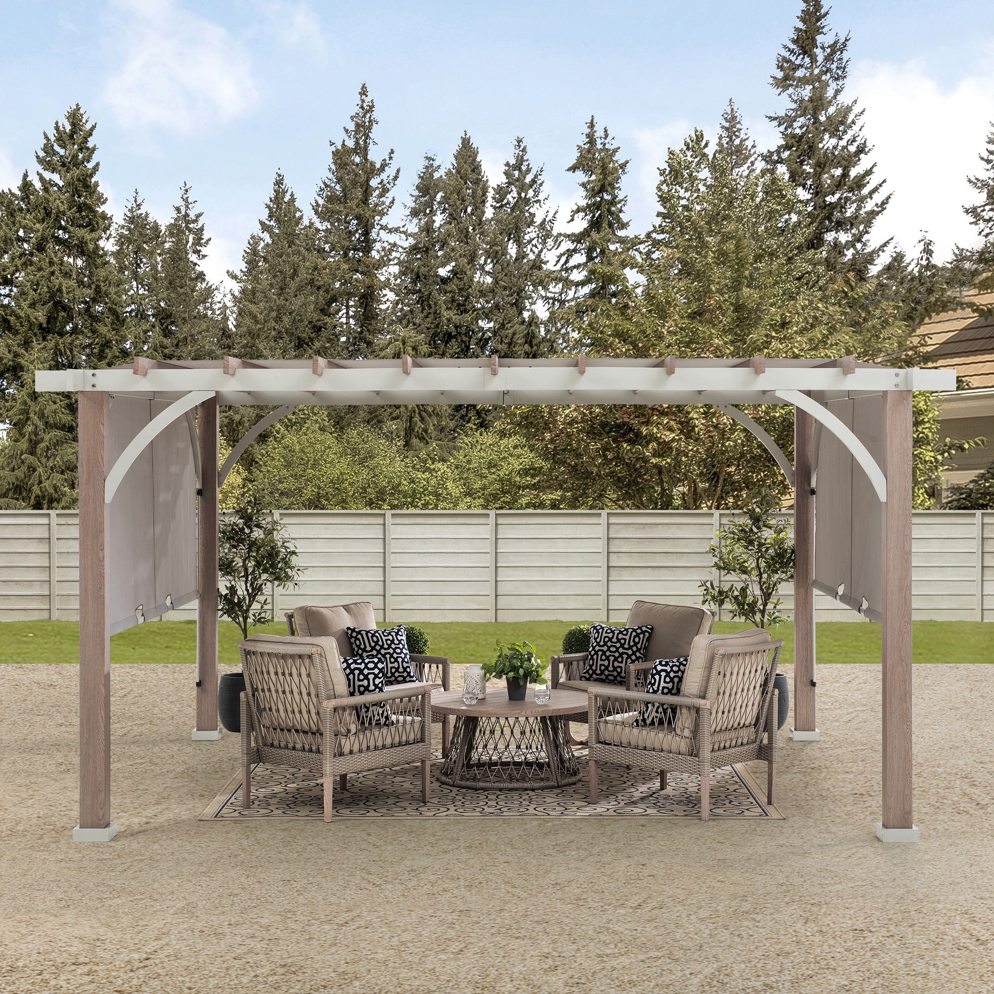 Click here for Sunjoy Group Sunjoy 12 X 14 Ft. Outdoor Patio Whit... prices