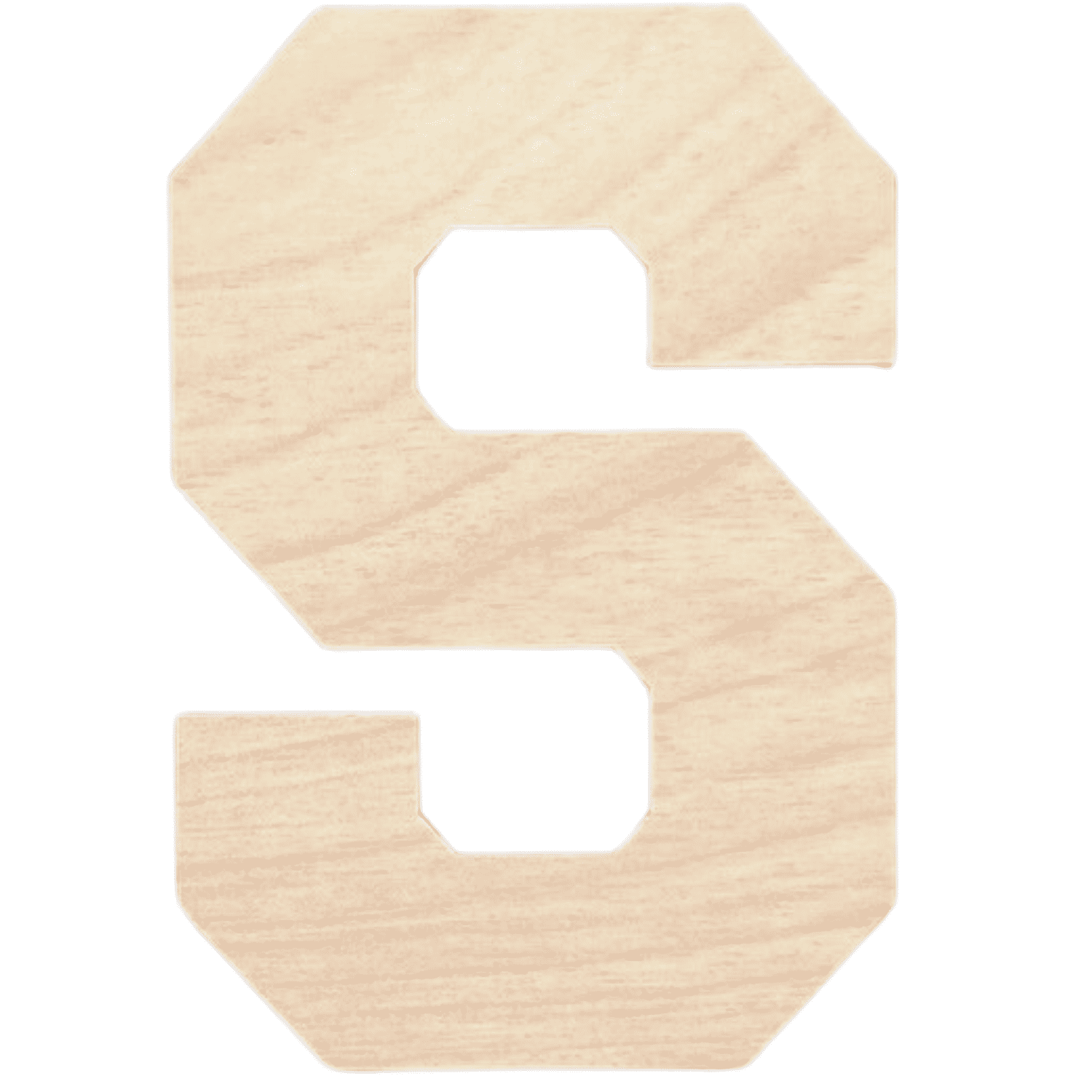 Krafty Supply - 18" Tall Birch Letter S | 1/4" Birch Plywood ...