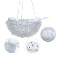Bird Nest Lamp 5 Lights Pendant Light Fixture Metal Glass Woven Nest ...