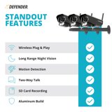 "Defender PhoenixM2 Wireless Indoor/Outdoor Home Surveillance Video Set ...