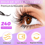 Aliver Single Lashes Eyelash Clusters 240 Pcs Individual Lashes 9-16 mm ...