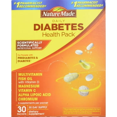Nature Made Daily Diabetic Vitamin & Blood Sugar Support Supplement ...