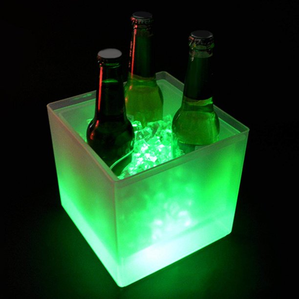 Xingzhi LED Ice Bucket Ice Cooler Large Drinks Bucket Bowl for Battery ...