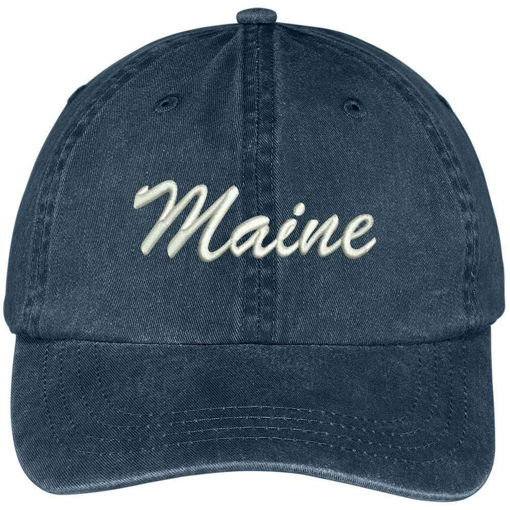 Trendy Apparel Shop Maine State Embroidered Low Profile Adjustable ...