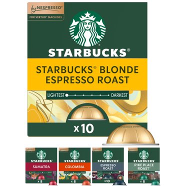 Starbucks by Nespresso Vertuo Line Pods, Coffee Variety Pack, 40ct ...