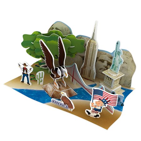 3d puzzle game Diy Paper Dimensional Model Brain Teaser Games Toys ...