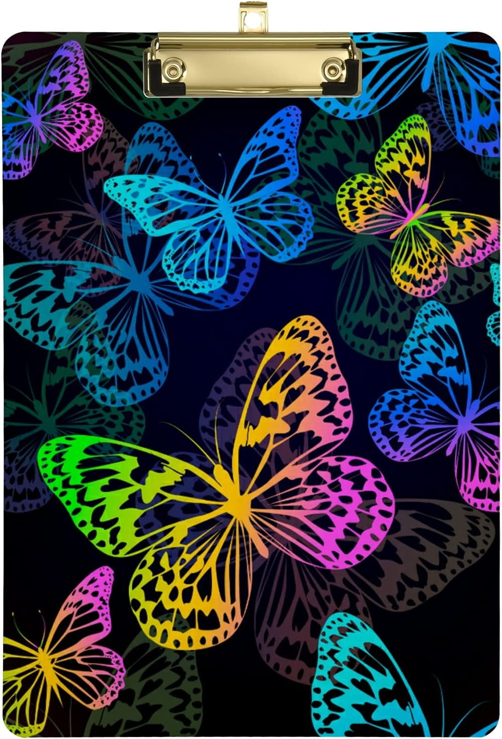 FMSHPON Colorful Butterflies Clipboard Hardboard Wood Nursing Clip ...