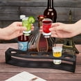 Bamboo Multi-Use 6 Holes Display Stands for Wine Glasses Water Planting ...