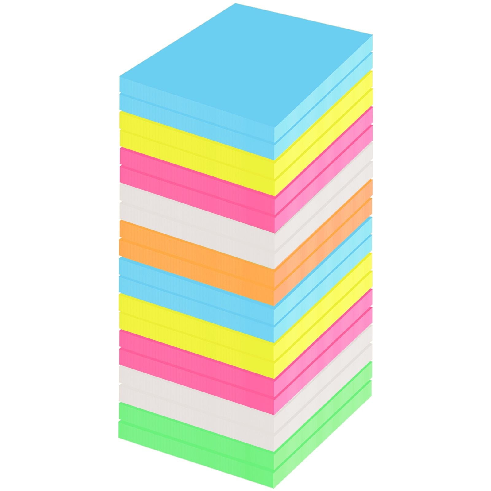 Notes X Sticky 3in 3in Sticky Notes 1000PCS Waterp-roof Coloured Sticky ...