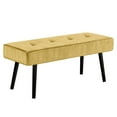 Kithkasa Modern Entryway Bench, Padded Corduroy Seat, Wide Front Entry ...