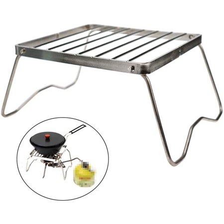 LZMY Portable Camping Grill Compact Mini Stainless Steel Campfire ...