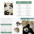 Black Funny Cats Tie Up Curtains for Window, Thermal Insulated Balloon ...